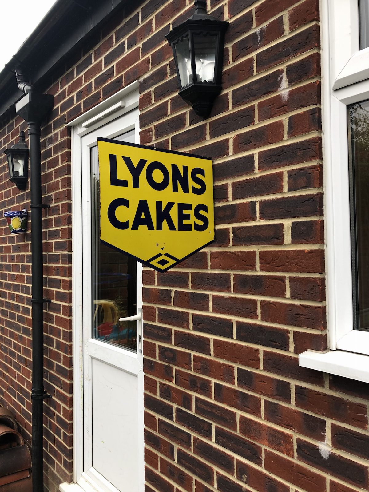 Lyons Cakes, double sided enamel advertising sign - Vintage Pine Etc. Ltd