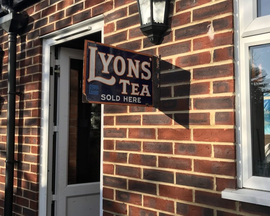 Lyons Tea, Sold Here, double sided enamel advertising sign - Vintage ...